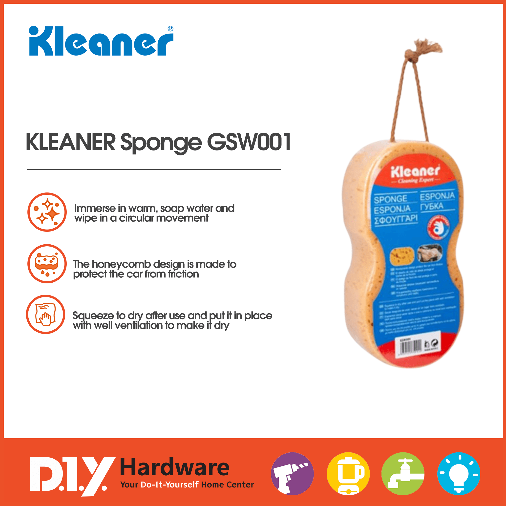 Buy KLEANER Sponge GSW001 Online - DIY Hardware