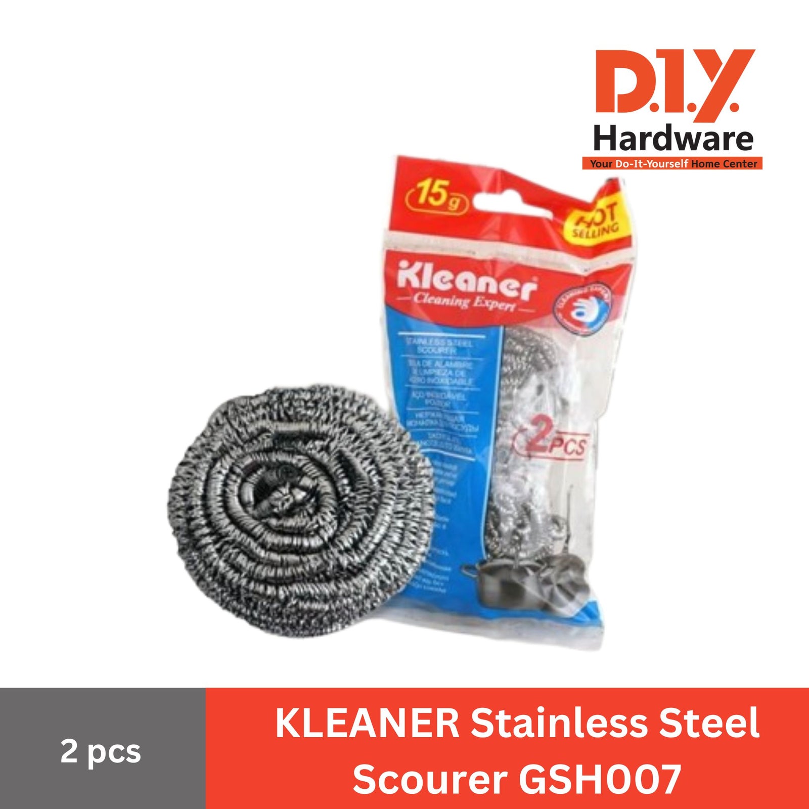 Buy KLEANER by DIY Hardware Stainless Steel Scourer 2pcs GSH007 Online ...