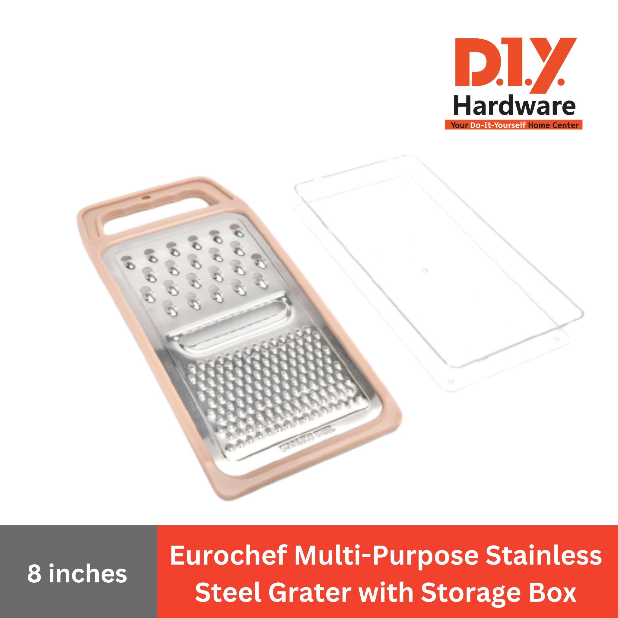 Buy EUROCHEF Multi-Purpose Stainless Steel Grater 8" with Storage Box ...
