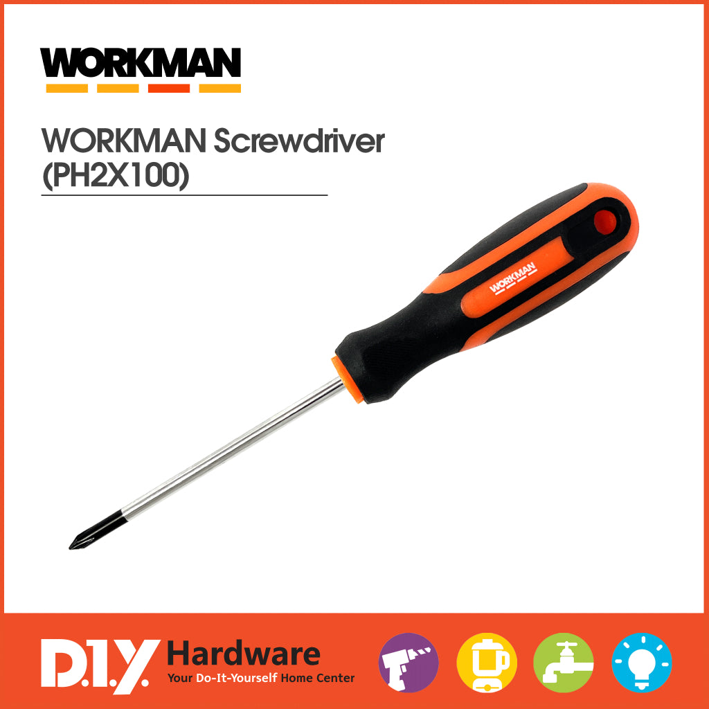 Buy WORKMAN Screwdriver (PH2X100) Online - DIY Hardware