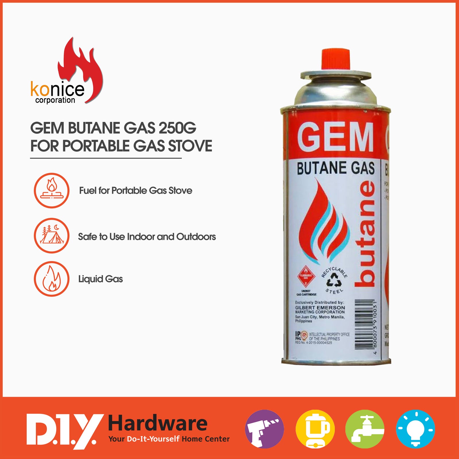 Buy Gem Butane Gas 250g Online - DIY Hardware