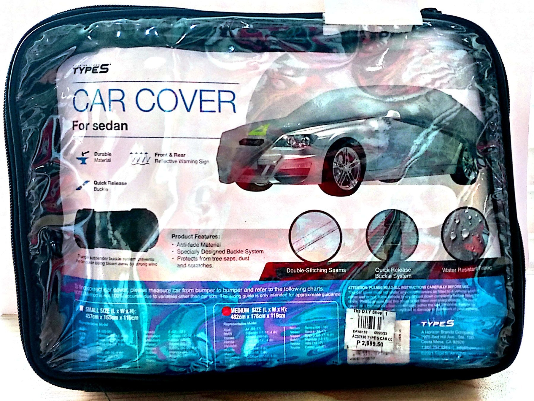 Type S Car Cover Sedan Medium
