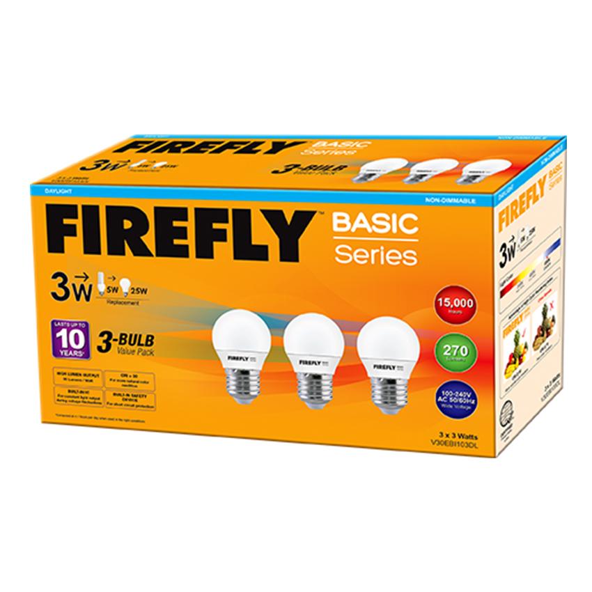 Buy Firefly 3 LED Bulb Value Pack 3 Watts Daylight - DIY Hardware