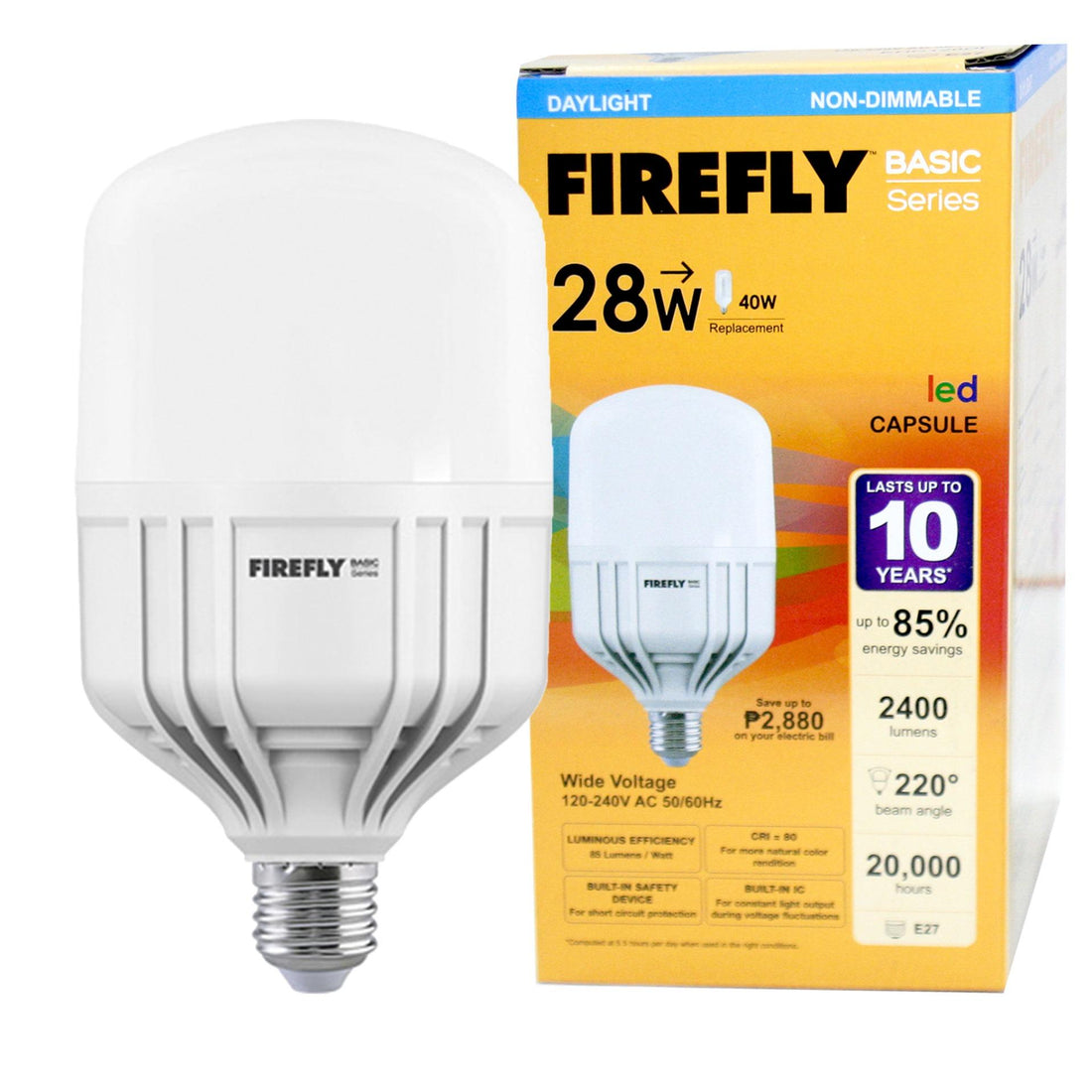Buy Firefly Basic LED Capsule 28 Watts Daylight Online - DIY Hardware