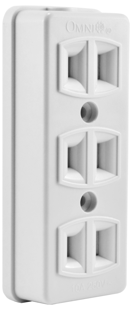 Buy Omni Spring Type Outlet 3 Gang 10A 250V STO-003 Online - DIY Hardware