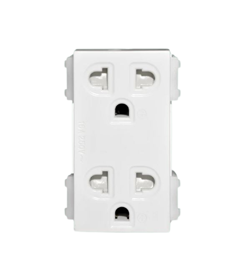 Omni Duplex Universal Outlet 2 Gang WWG-402-PK